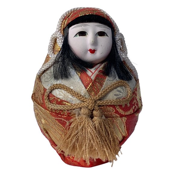 Toys | Japanese Princess Hime Daruma Traditional Doll Hand Painted ...
